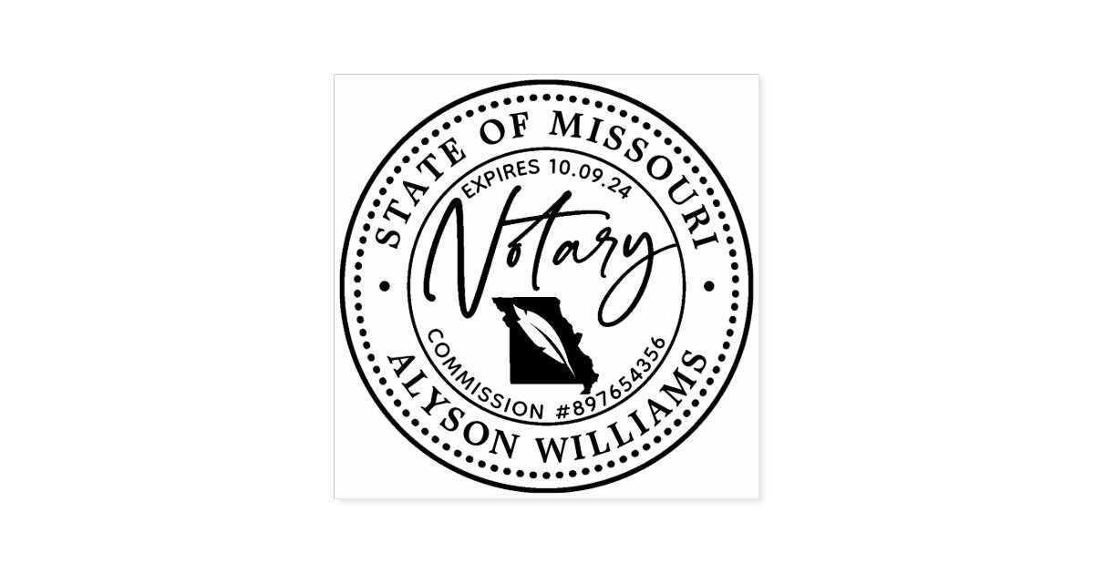 Missouri Modern Notary Public Self-inking Stamp | Zazzle