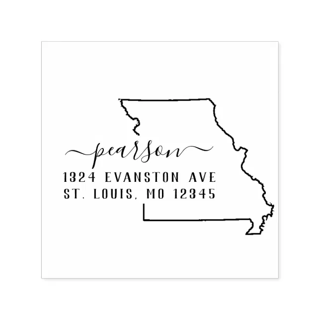 Missouri Return Address Stamp Self-Inking | Zazzle