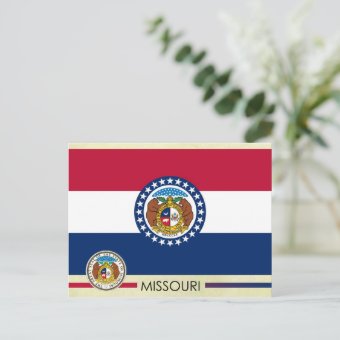 Missouri State Flag and Seal Postcard | Zazzle