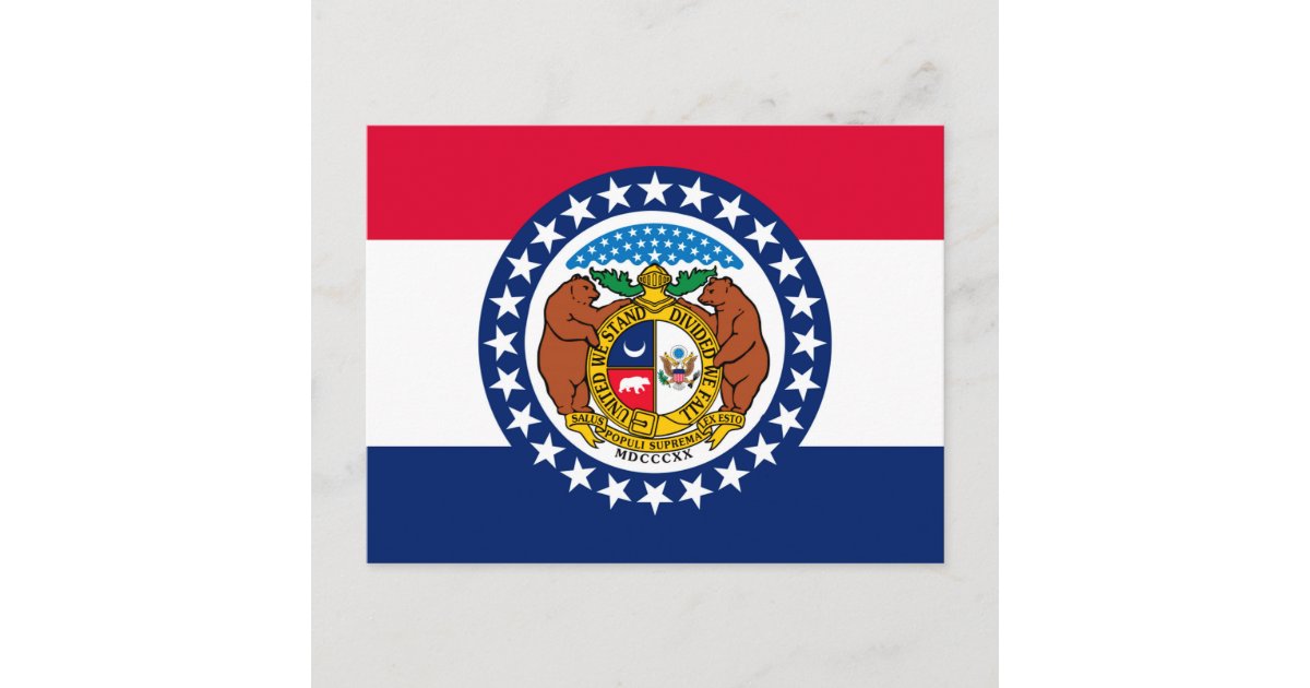 Missouri State Flag Design Postcard | Zazzle