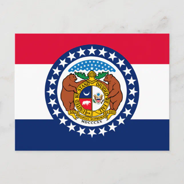 Missouri State Flag Design Postcard | Zazzle