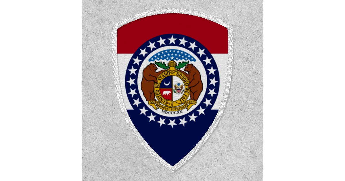 Missouri State Flag Shield Patch | Zazzle