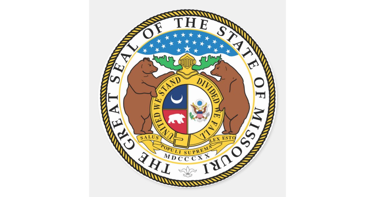 Missouri state seal america republic symbol flag | Zazzle