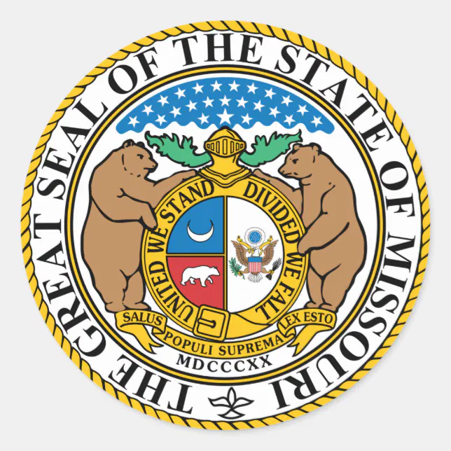 Missouri State Seal Sticker | Zazzle