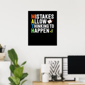 Mistakes Allow Thinking To Happen Math Day Poster | Zazzle