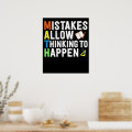 Mistakes Allow Thinking To Happen Math Day Poster | Zazzle