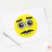 Mister Clueless Emoji Face Classic Round Sticker | Zazzle