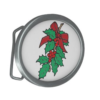 Mistletoe Belt Buckle | Zazzle