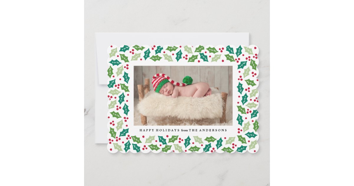 Mistletoe Holiday Photo Card | Zazzle