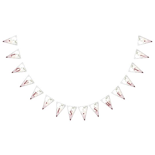 Mistletoe Manor Winter Chic Love is Sweet Wedding Bunting Flags ...