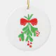 ***MISTLETOE ORNAMENT*** CERAMIC ORNAMENT | Zazzle
