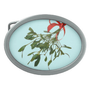 Mistletoe Belt Buckles | Zazzle