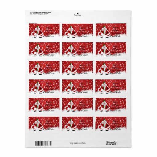 Mistletoe Santa Address Label | Zazzle