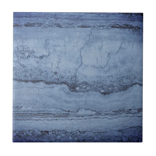 Misty Blue abstract Granite marble pattern Tile | Zazzle