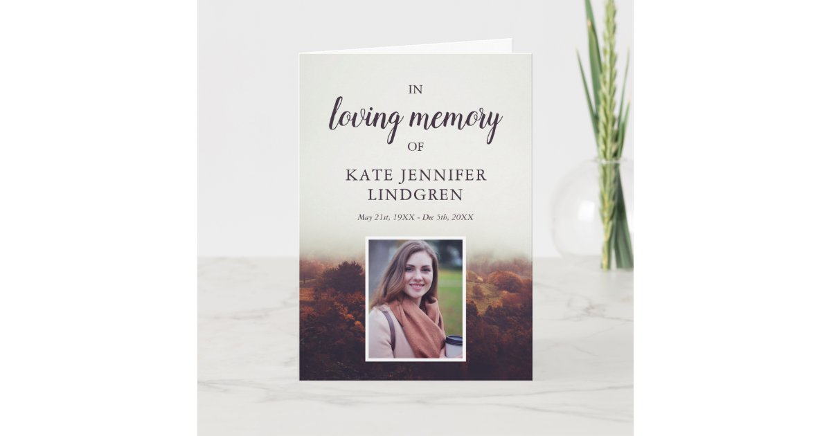 Misty Landscape - Photo - Funeral Program | Zazzle