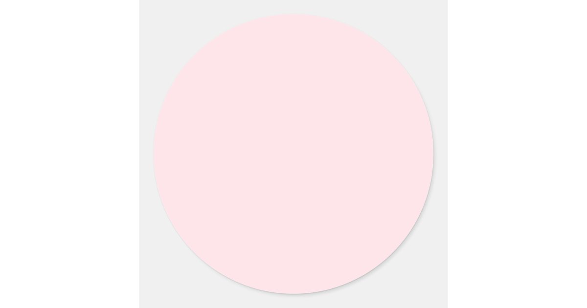 Misty Rose Light Baby Pink Solid Color Background Classic Round Sticker ...