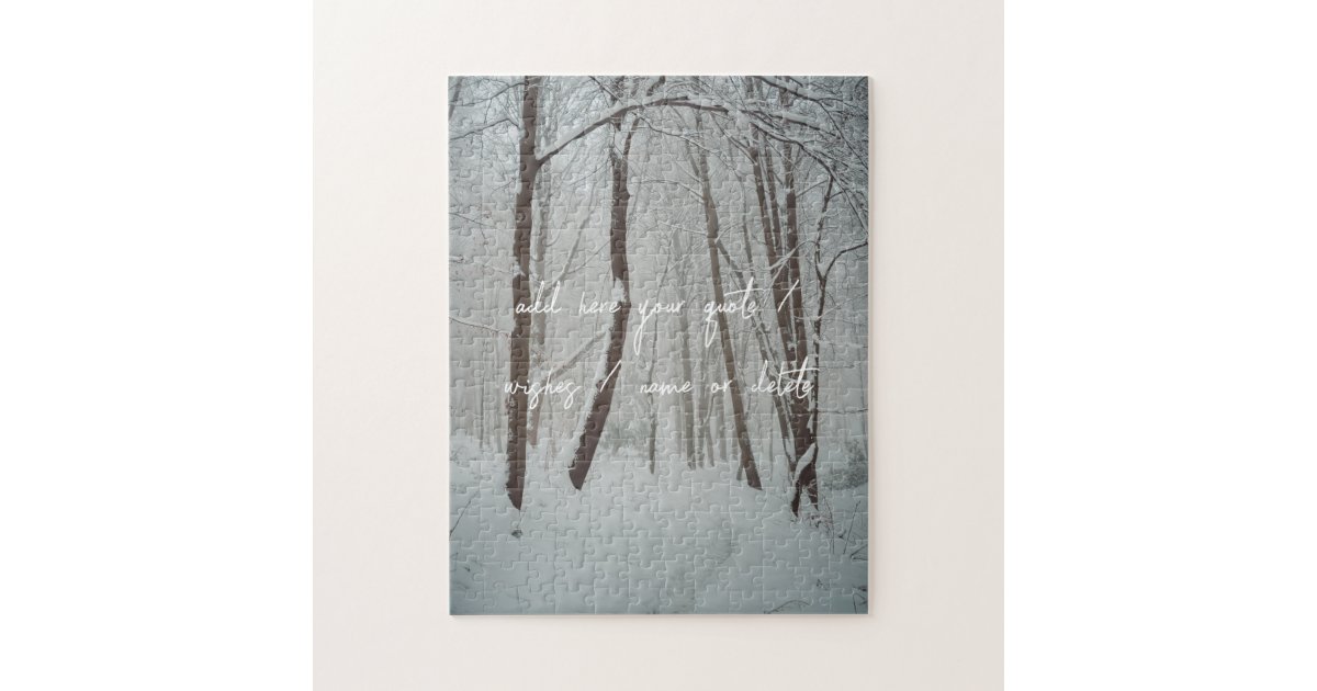 Misty winter forest jigsaw puzzle | Zazzle