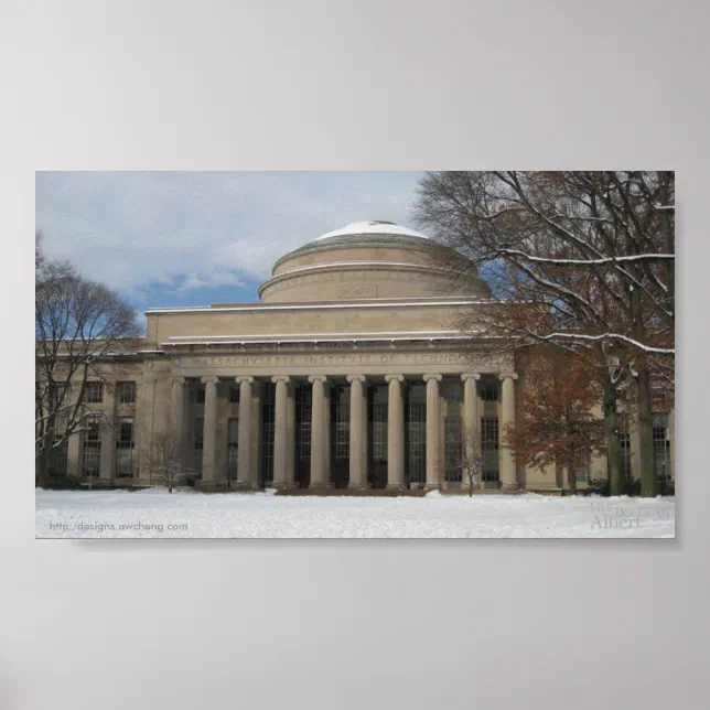 MIT Great Dome (Winter) Poster | Zazzle