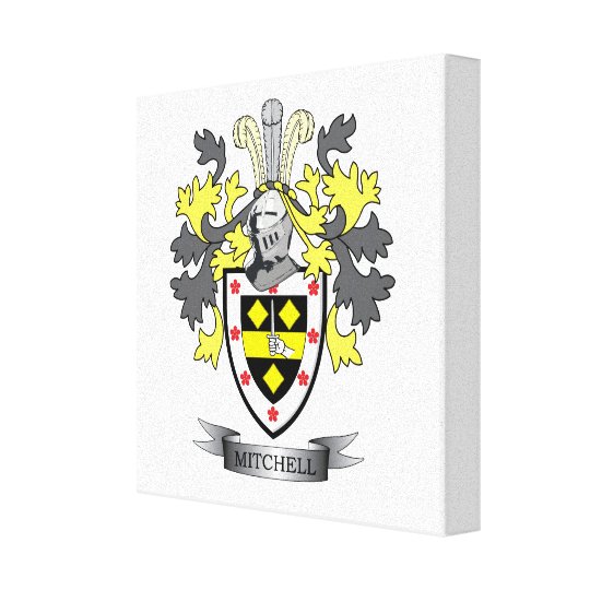 Mitchell Family Crest Coat of Arms Canvas Print | Zazzle.com