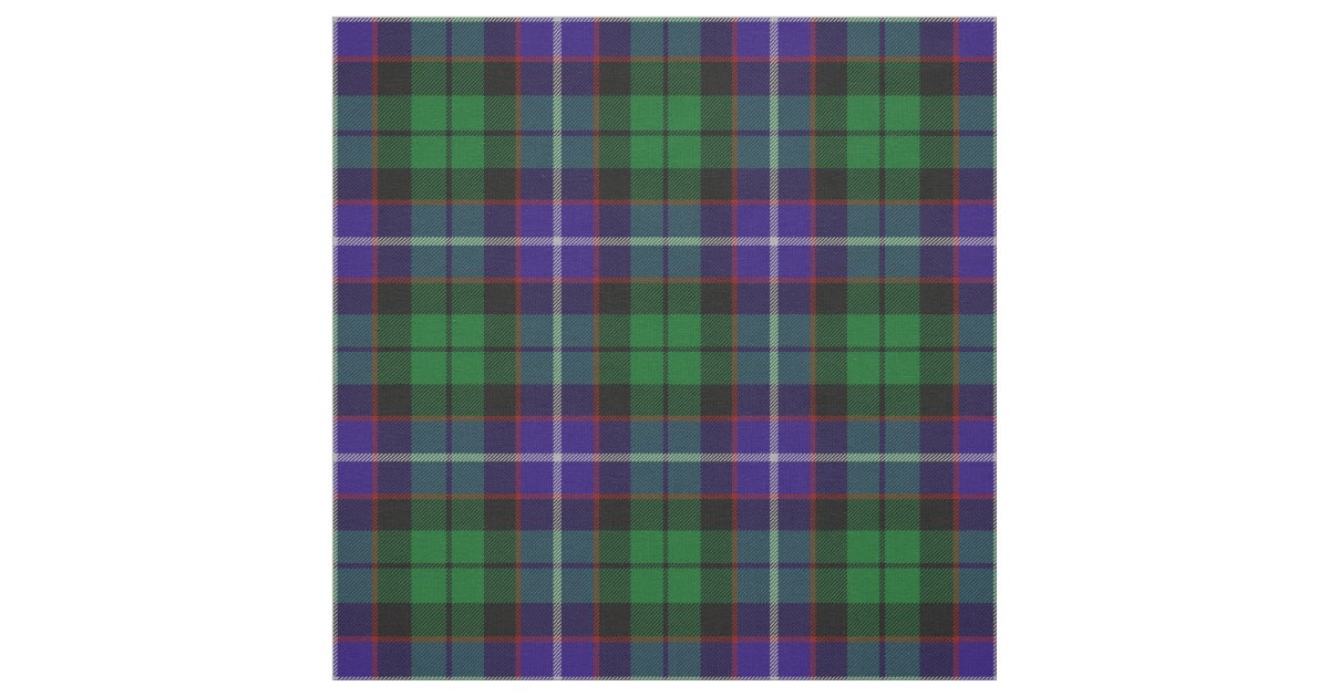 Mitchell Tartan Print Fabric | Zazzle