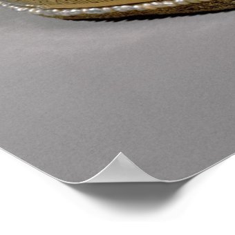 Mitre crown set with pearls and precious poster | Zazzle