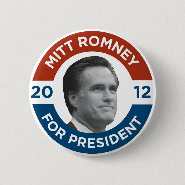 Mitt Romney For President 2012 Pinback Button | Zazzle