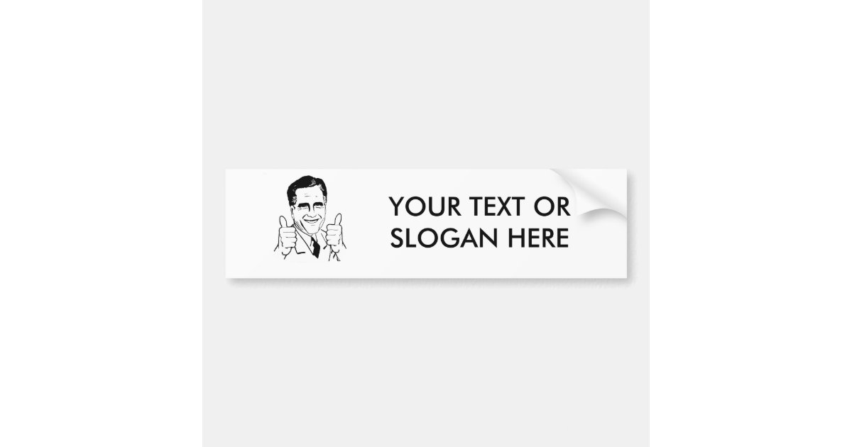 Mitt Thumbs up Bumper Sticker | Zazzle