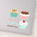 Mix and Match Birthday Cupcake Sticker | Zazzle