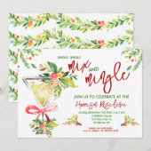Mix and Mingle Christmas Party, Cocktail Christmas Invitation | Zazzle