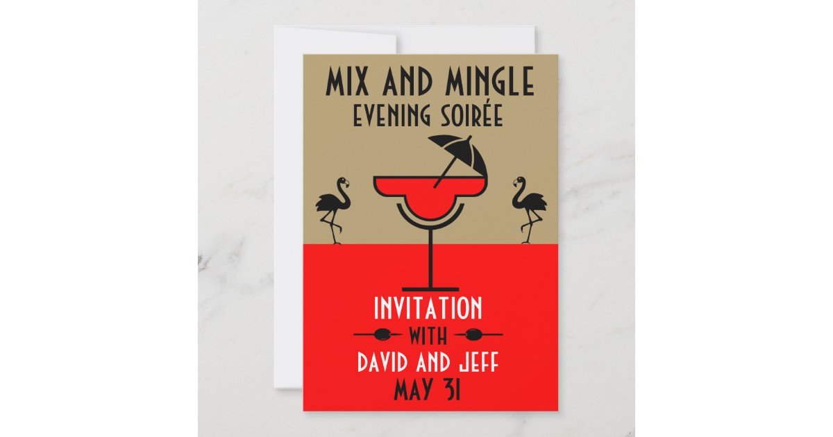Mix And Mingle Cocktail Party Invitation | Zazzle