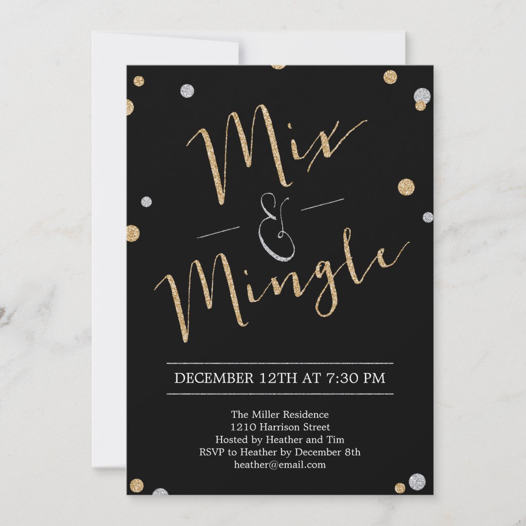 Mix & Mingle Holiday Party Invitation | Zazzle