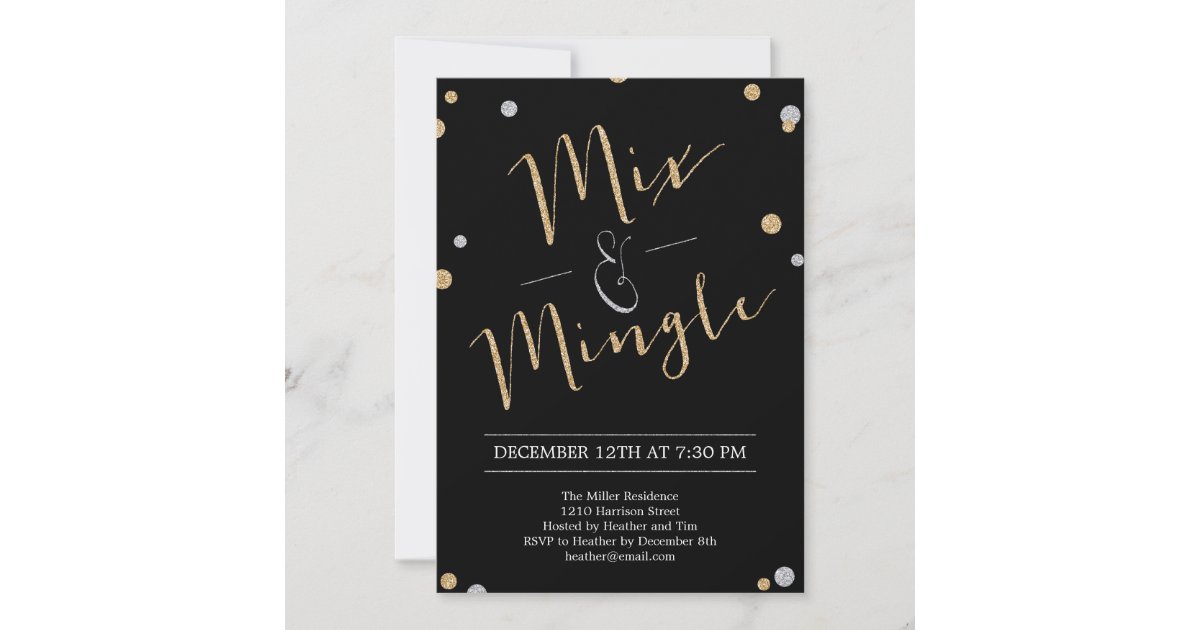 Mix & Mingle Holiday Party Invitation | Zazzle