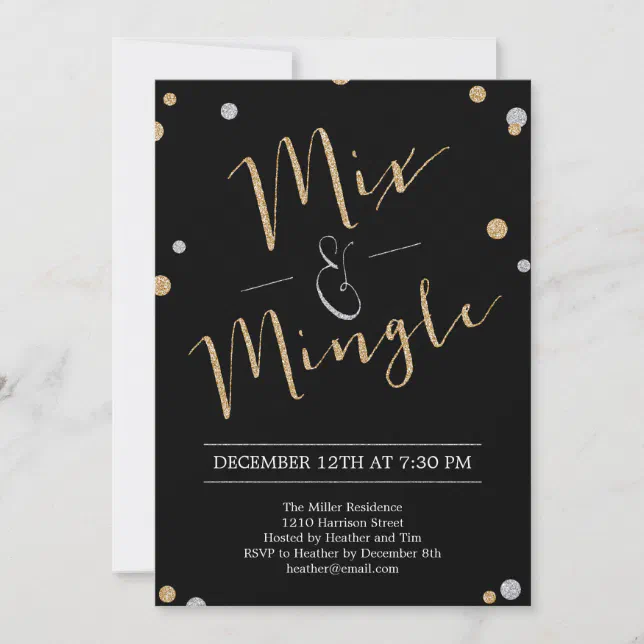 Mix & Mingle Holiday Party Invitation | Zazzle