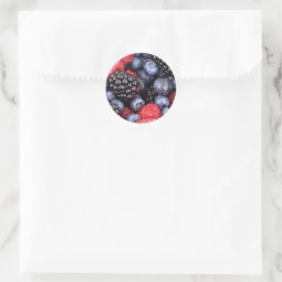 Mixed Berries Classic Round Sticker | Zazzle