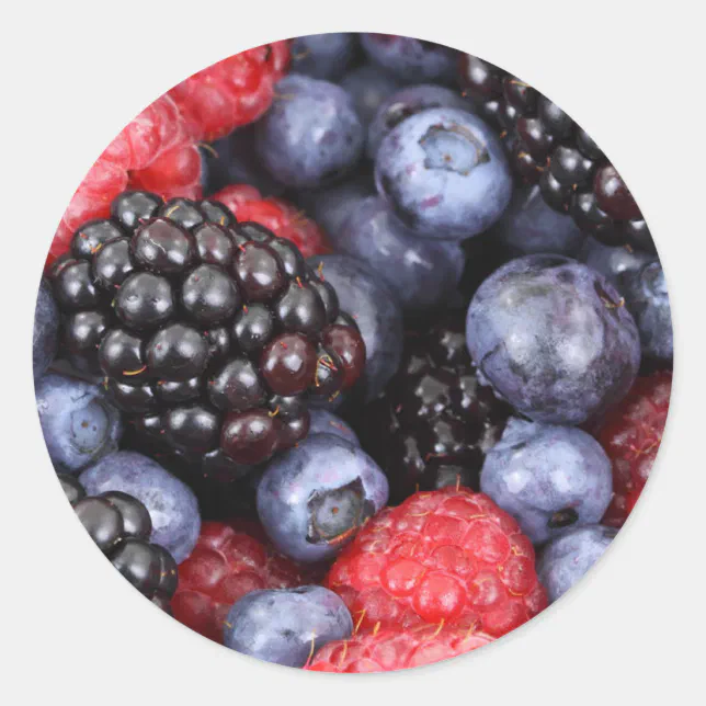 Mixed Berries Classic Round Sticker | Zazzle