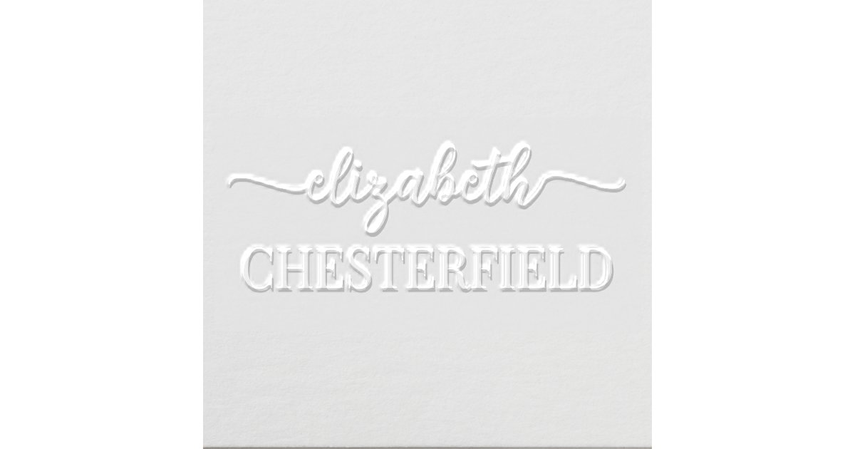 Mixed Calligraphy Swash Font and Formal Font Name Embosser | Zazzle