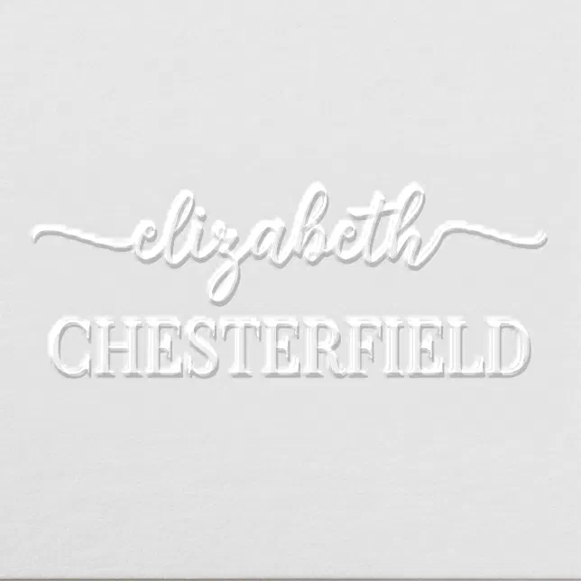 Mixed Calligraphy Swash Font and Formal Font Name Embosser | Zazzle