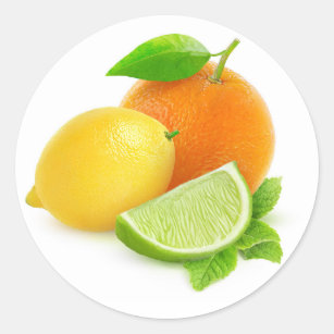 Orange Fruit Stickers | Zazzle