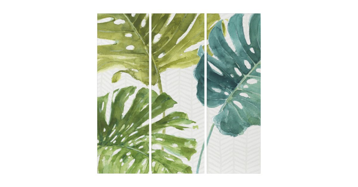 Mixed Greens | Tropical Palms Triptych | Zazzle