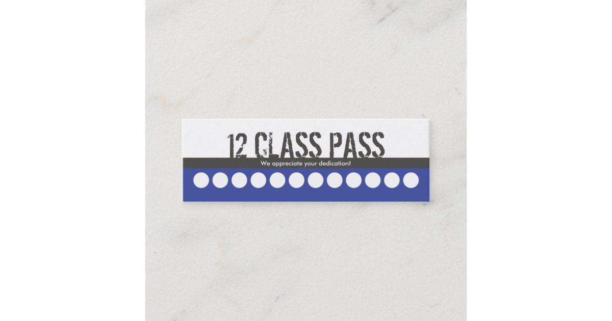Mixed Martial Art Business Card 12 Class Pass Card | Zazzle