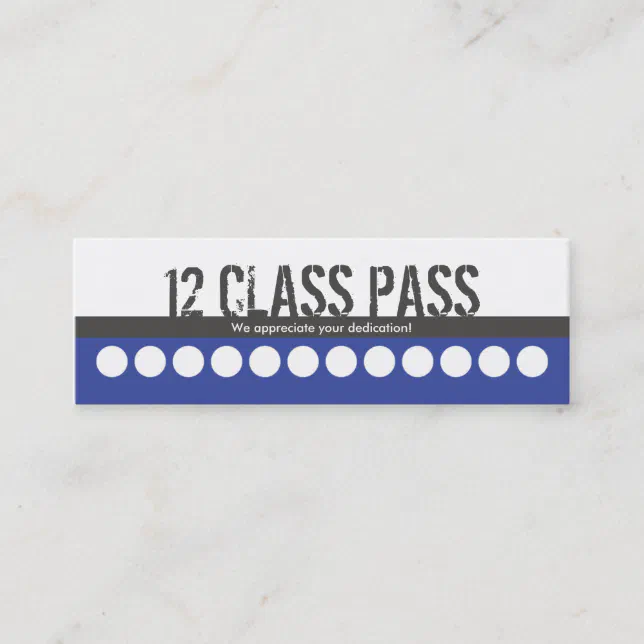Mixed Martial Art Business Card 12 Class Pass Card | Zazzle