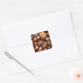 Mixed nuts square sticker | Zazzle