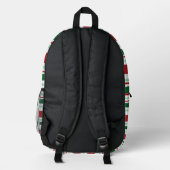 Mixed Red Green White Stripes Printed Backpack | Zazzle