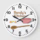 Mixing Bowl and Spoon Kitchen Clock w/ Minutes | Zazzle