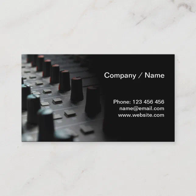 mixing desk business card | Zazzle