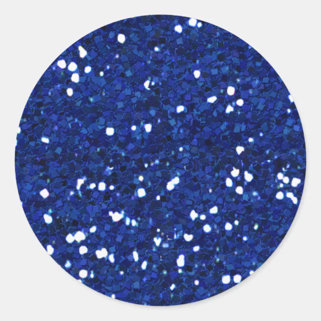 MIXMATCH ROYAL BLUE WHITE GLITTER BACKGROUND TEMPL CLASSIC ROUND ...