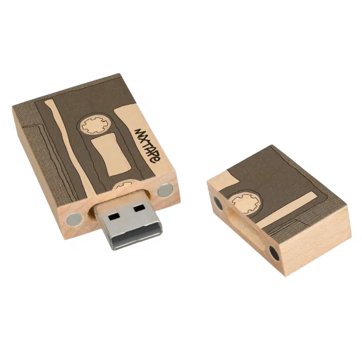 Mixtape Wood USB Flash Drive | Zazzle