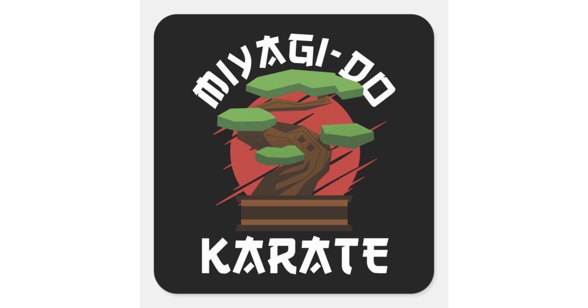 Miyagi-Do Karate Bonsai Tree Gift Square Sticker | Zazzle