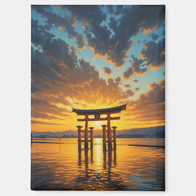 Miyajima Floating Torii Itsukushima Shrine Sunset Magnet | Zazzle