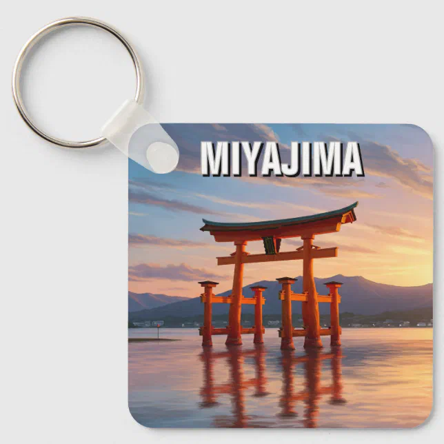 Miyajima Floating Torii Itsukushima Shrine Travel Keychain | Zazzle
